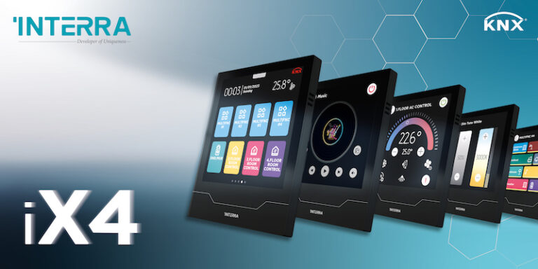 Interra introduces new iX4 super slim KNX touch panel – KNXtoday