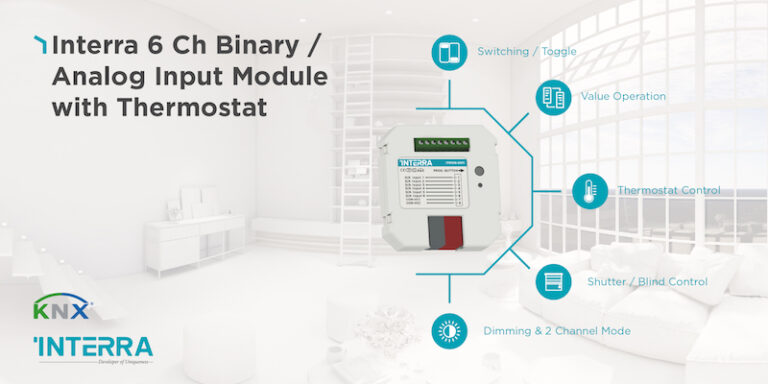 Interra offers KNX Binary/Analog Input Module – 6 Channel – KNXtoday